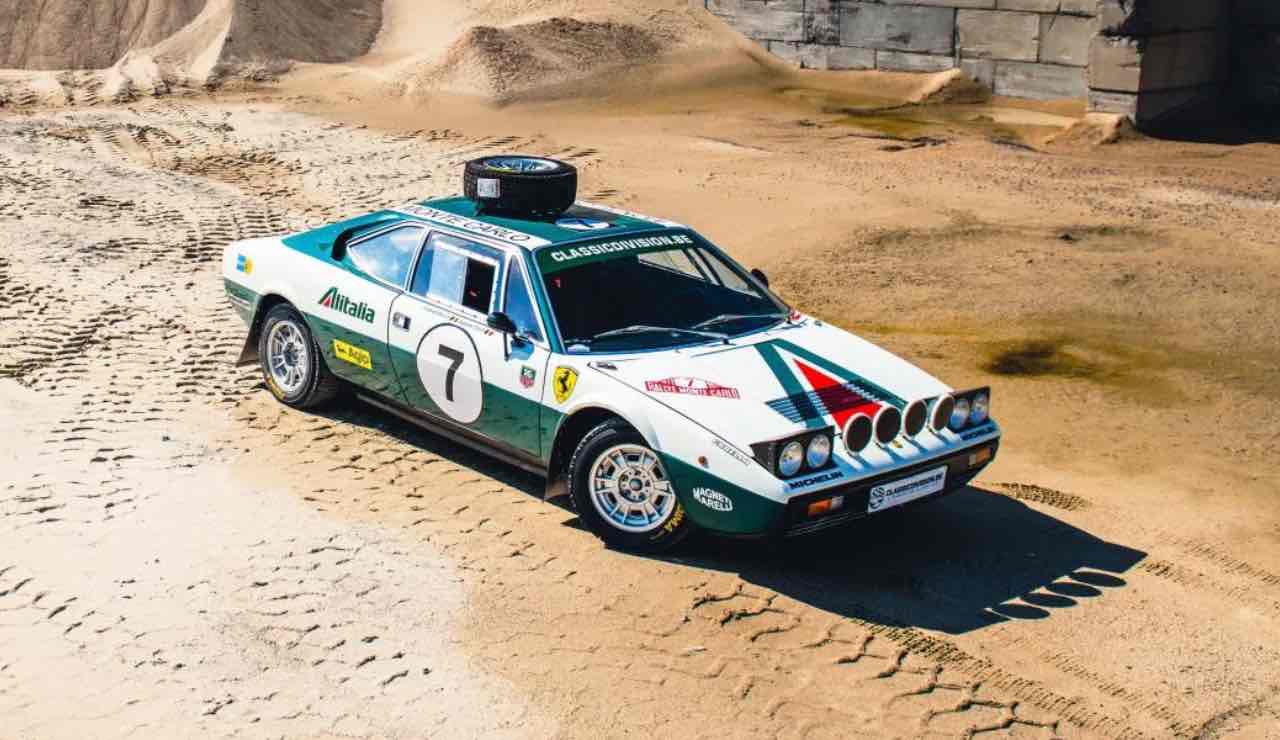 Avete mai visto una Ferrari da rally? Esiste davvero, è un po' kitsch ...