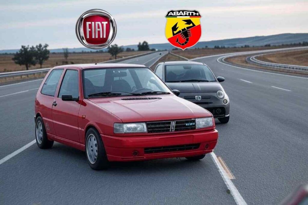 FIAT Uno Turbo e Abarth 595 fanno a sportellate, l'urlo disumano: "Ti ...